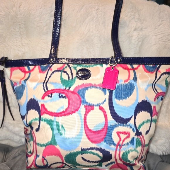 Coach | Bags | Euc Coach Ikat Tote Bag Purse | Poshmark